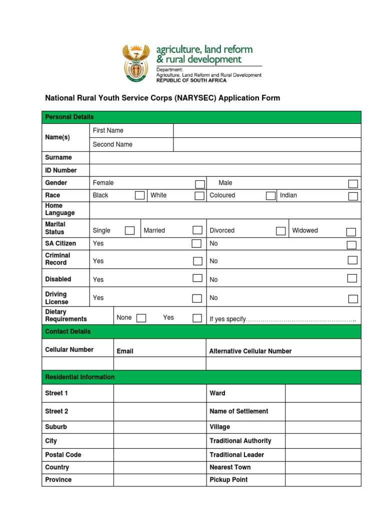 Narysec Application Form | PDF