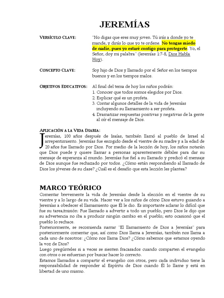 Llamado Profético de Jeremías | PDF | Jeremías
