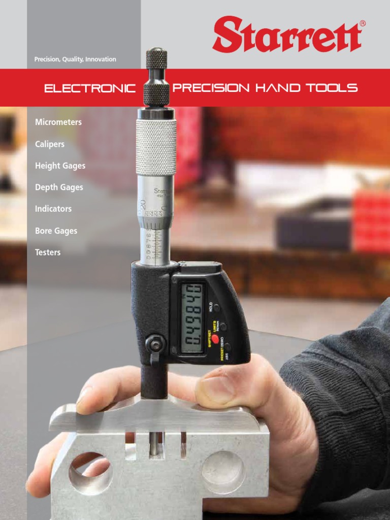 Starrett Electronic Precision Hand Tool Brochure (Bulletin 590) | PDF ...