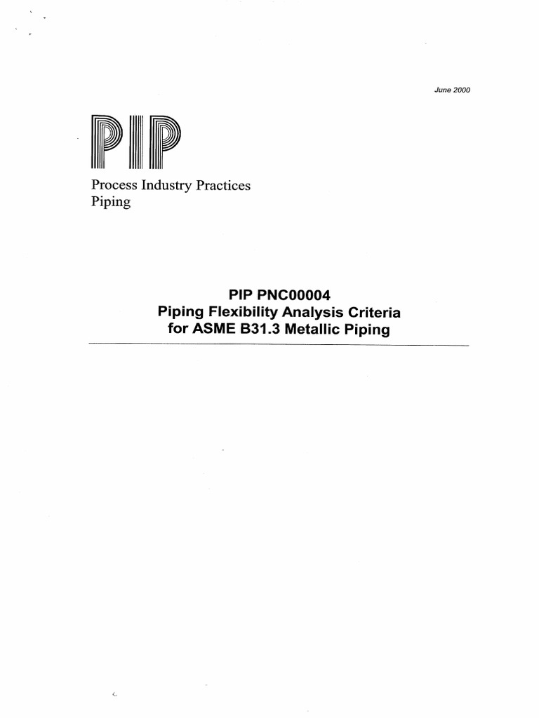 (PIP-PNC0004) Piping Flexibility Analysis | PDF