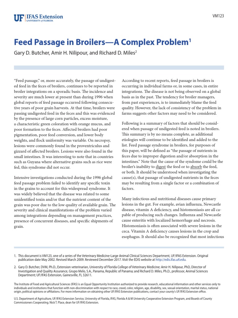 Understanding Feed Passage in Broilers | PDF | Mycotoxin ...