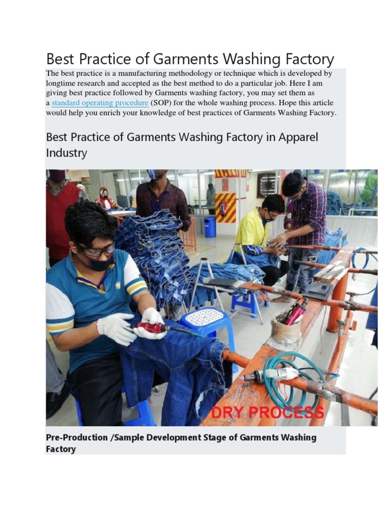 Best Practices for Garment Washing SOP | PDF | Metal Detector | Clothing