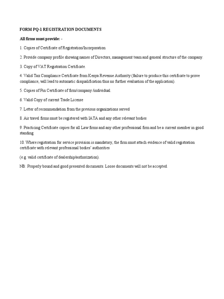 Form PQ | PDF | Finance & Money Management