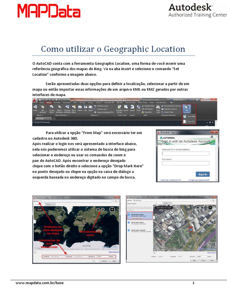 Autocad Geographic Location | PDF | Auto Cad | Tecnologia da Informação