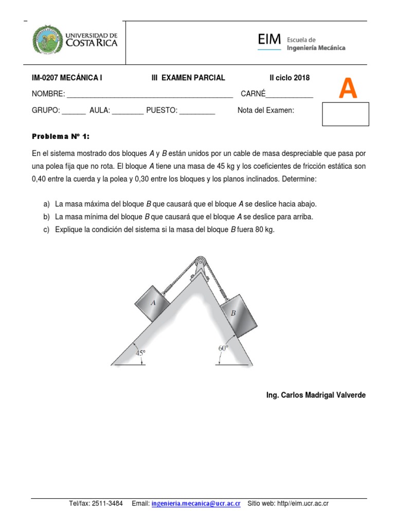 Tercer Parcial IM-0207 | PDF | Rotación | Cantidades fisicas