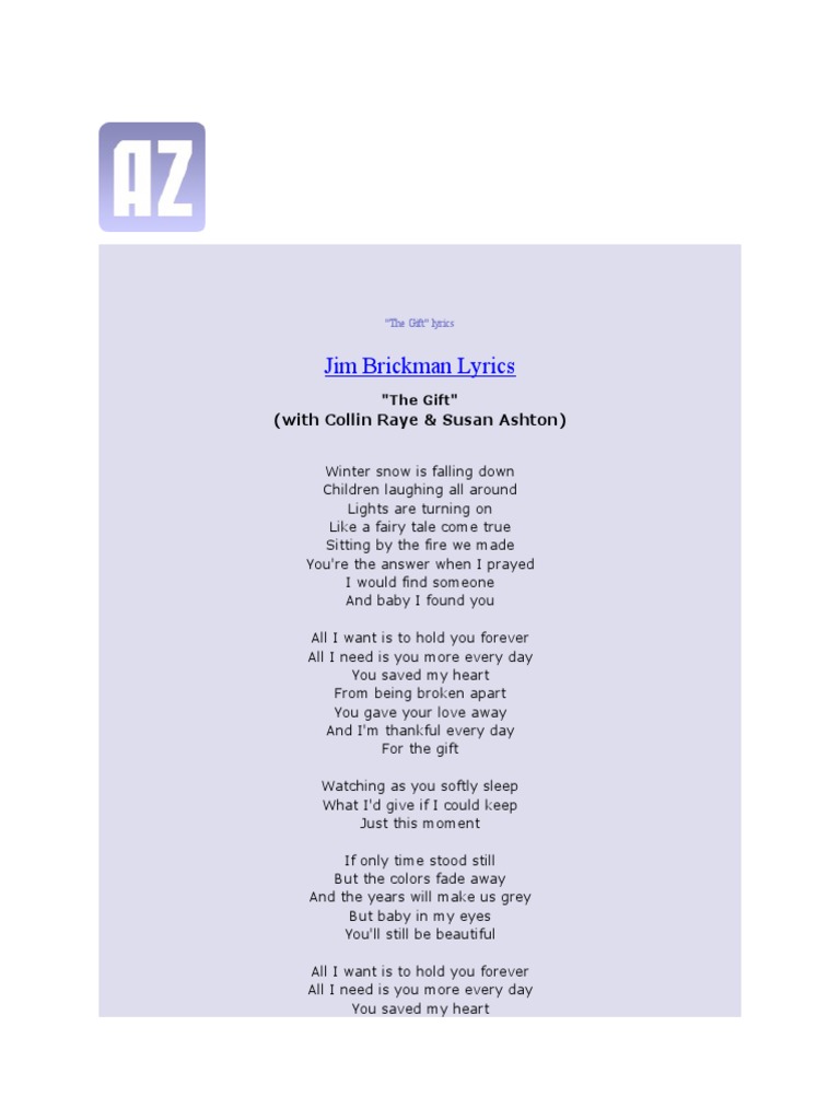 The Gift Lyrics | PDF