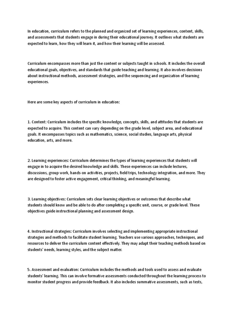 Curriculum Development | PDF | Educational Assessment | Curriculum