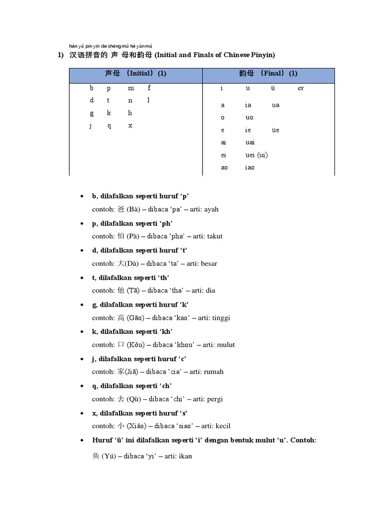 Lesson 1 - Pinyin Dan Tone | PDF