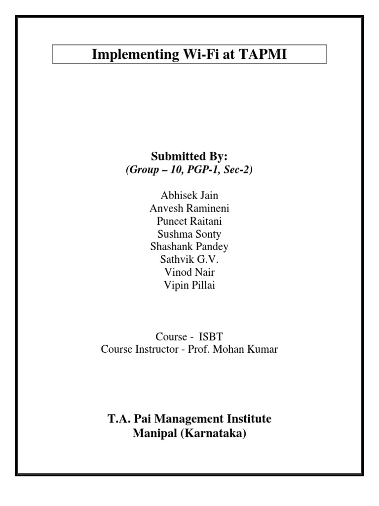 Wifi Report | PDF | Wireless Lan | Wi Fi