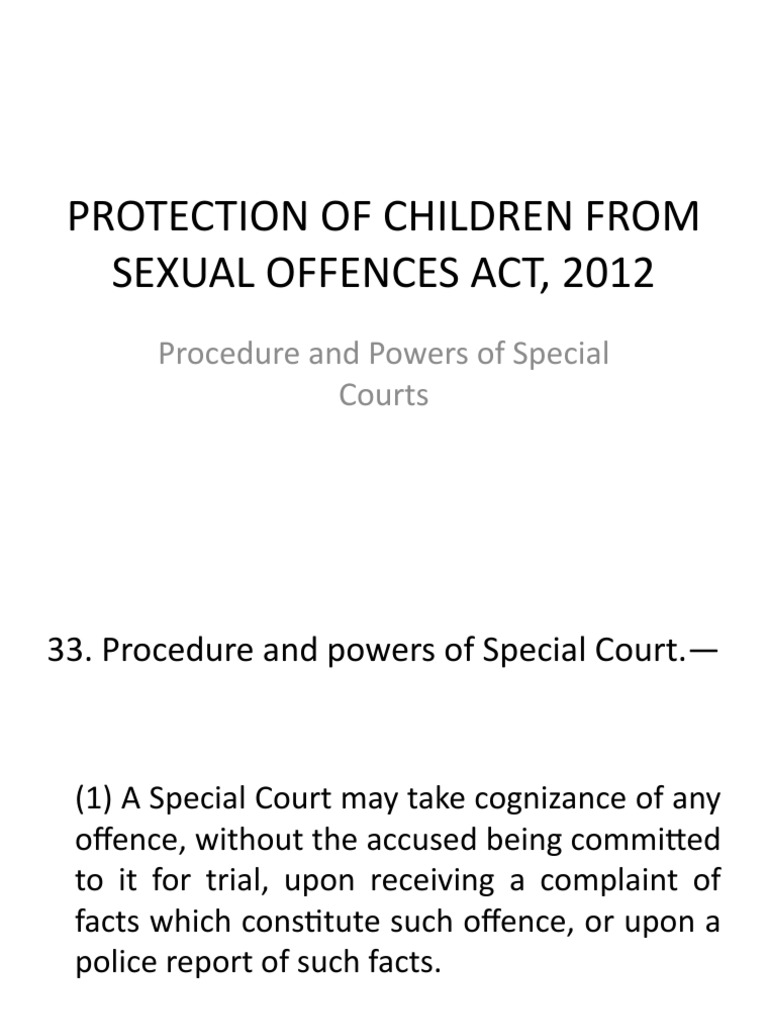 Pocso Court Procedure | PDF | Bail | Judge