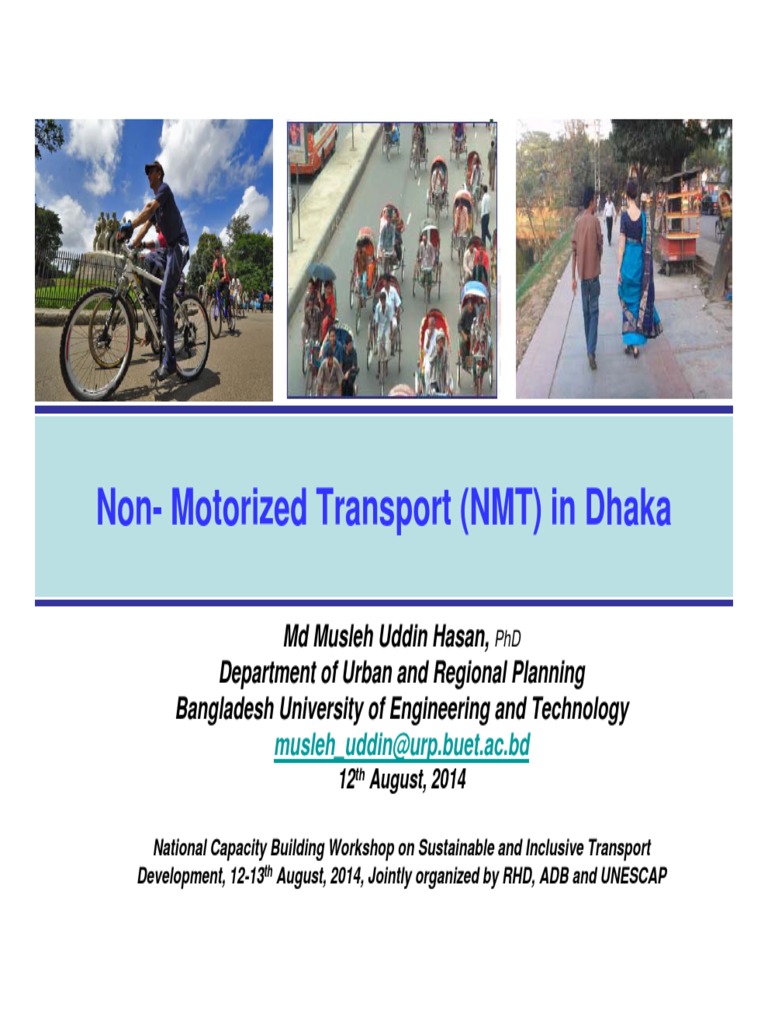 Non-Motorized Transport in Dhaka | PDF | Pedestrian | Dhaka