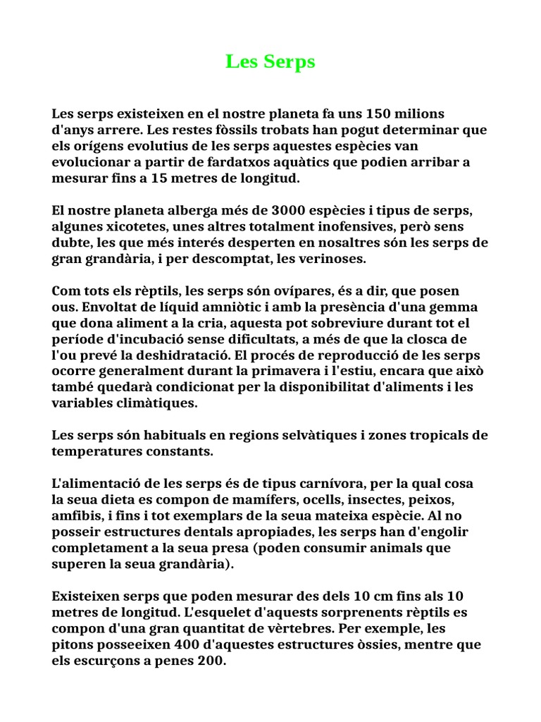 Les Serps | PDF