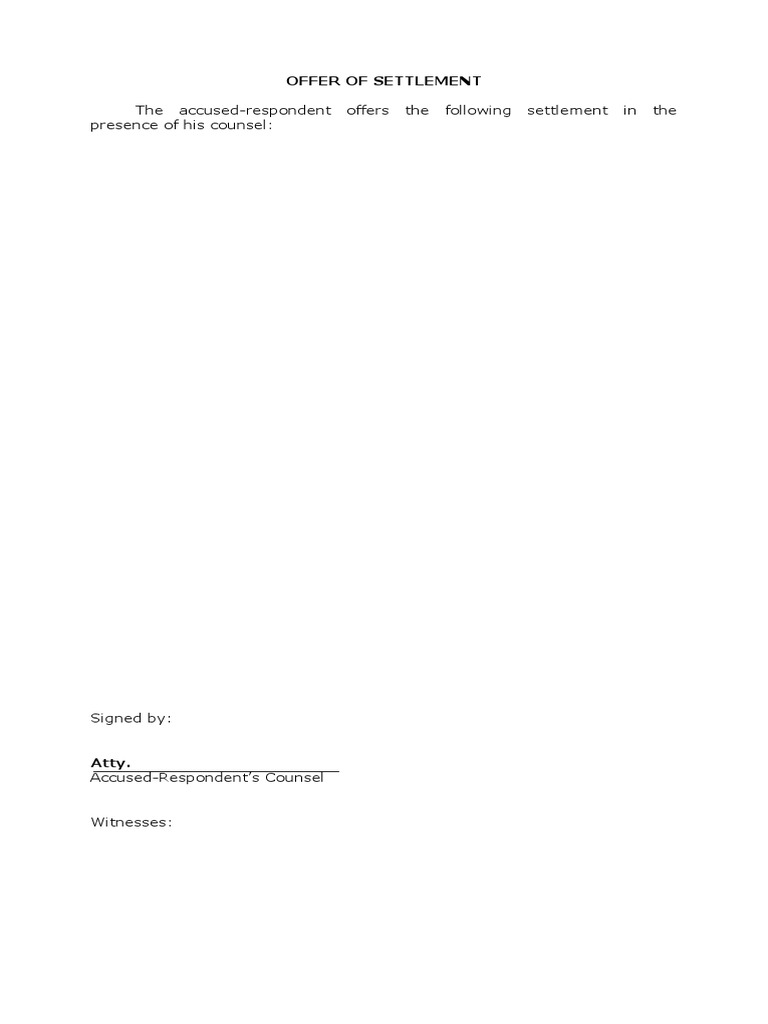 Manupac - Offer of Settlement | PDF