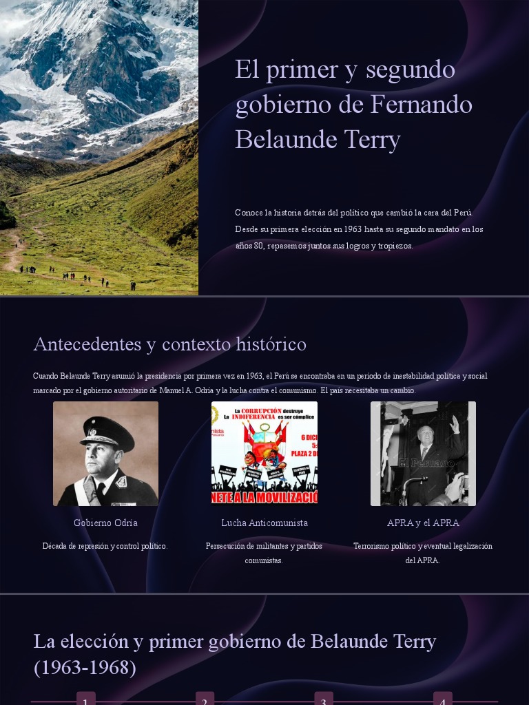 El Primer y Segundo Gobierno de Fernando Belaunde Terry | Descargar ...