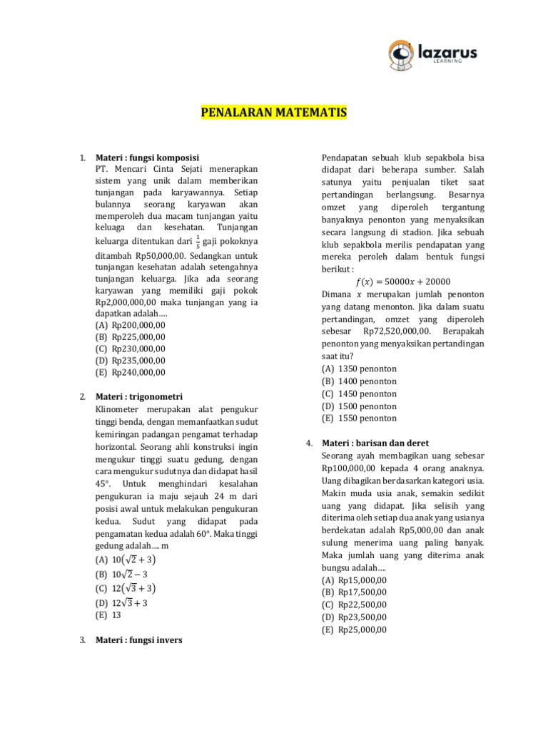 (SNBT-PM) Paket Soal 006 | PDF