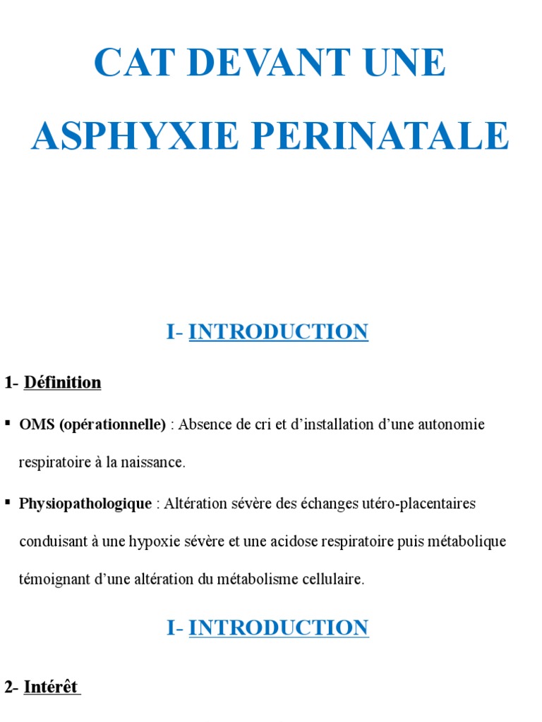 Cat Devant Une Asphyxie Perinatale | PDF | Traumatisme crânien | Hypoxie