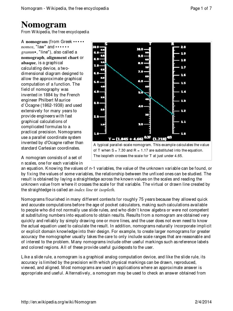 Nomogram | PDF | Mathematics