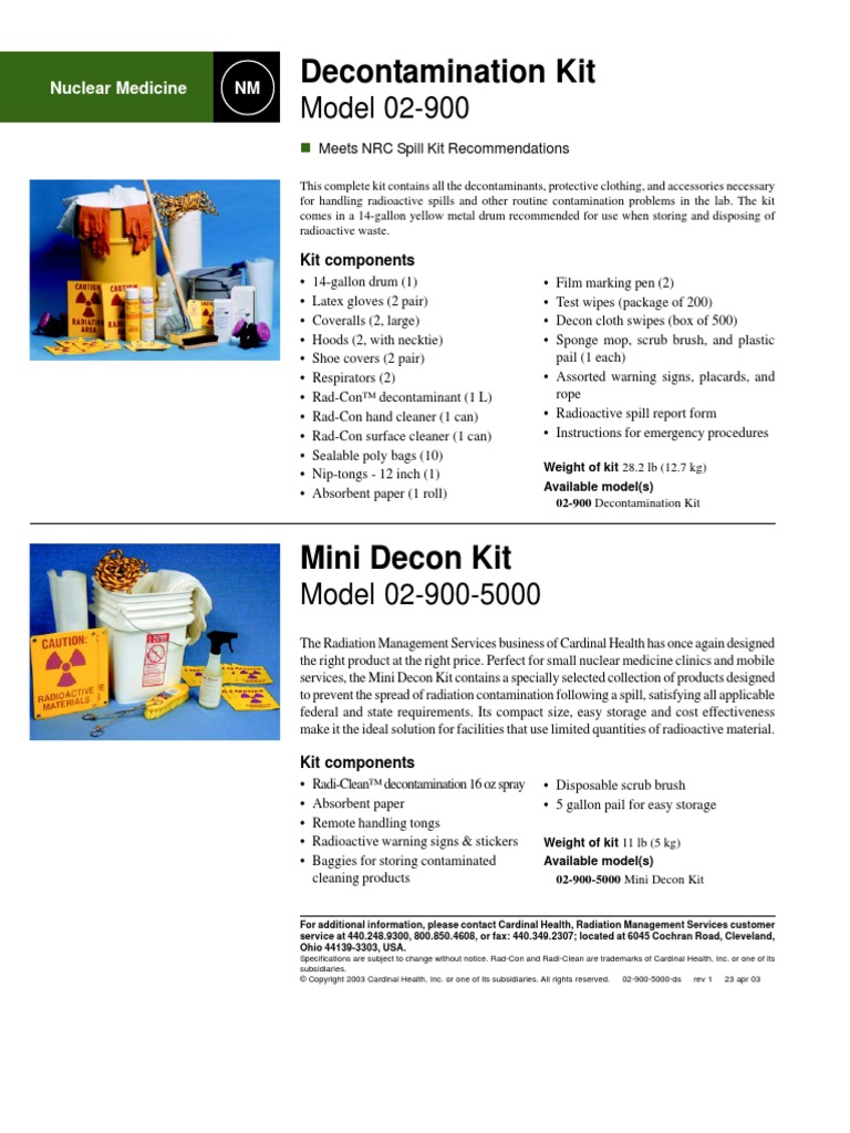 Brosur Decontamination Kit | PDF | Radioactive Contamination ...