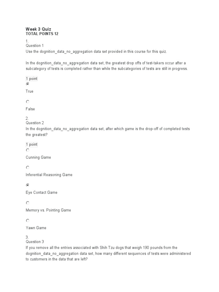 Quizz 3 | PDF | Computing