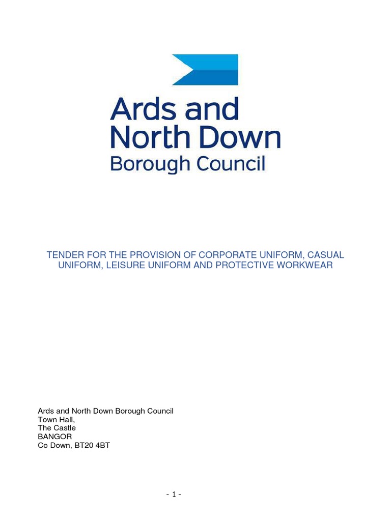 Document_A_-_Tender_for_Uniforms_Ver_2 | PDF | Java Script | Procurement