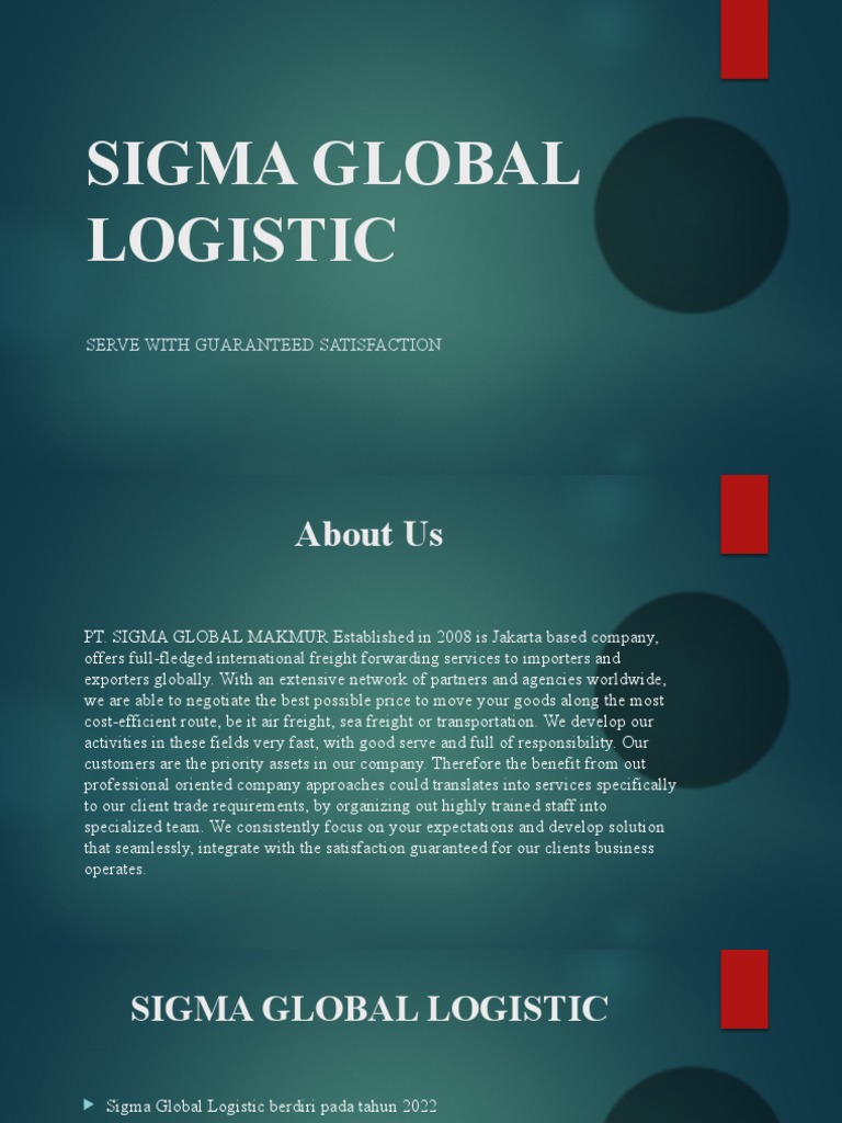 Sigma Global Logistics Overview | PDF