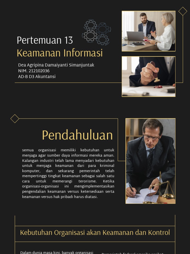 Keamanan Informasi (Pertemuan 13) | PDF