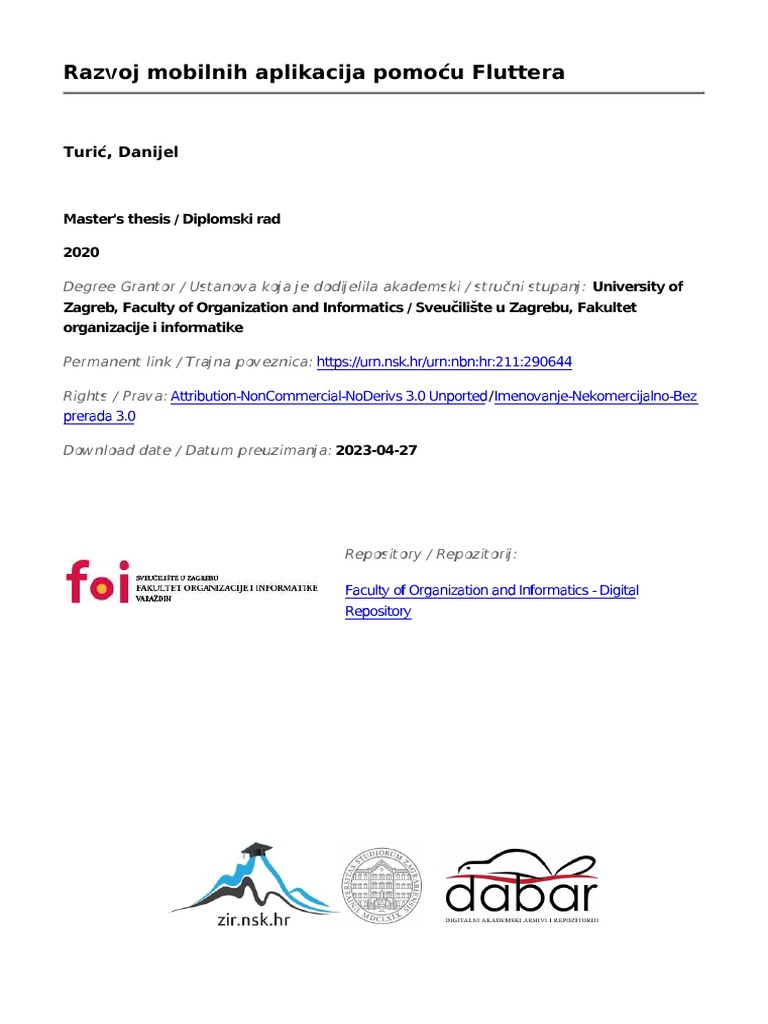 Turic Danijel Foi 2020 Diplo Sveuc | PDF