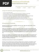 10 Minute Gratitude Meditation Script | PDF