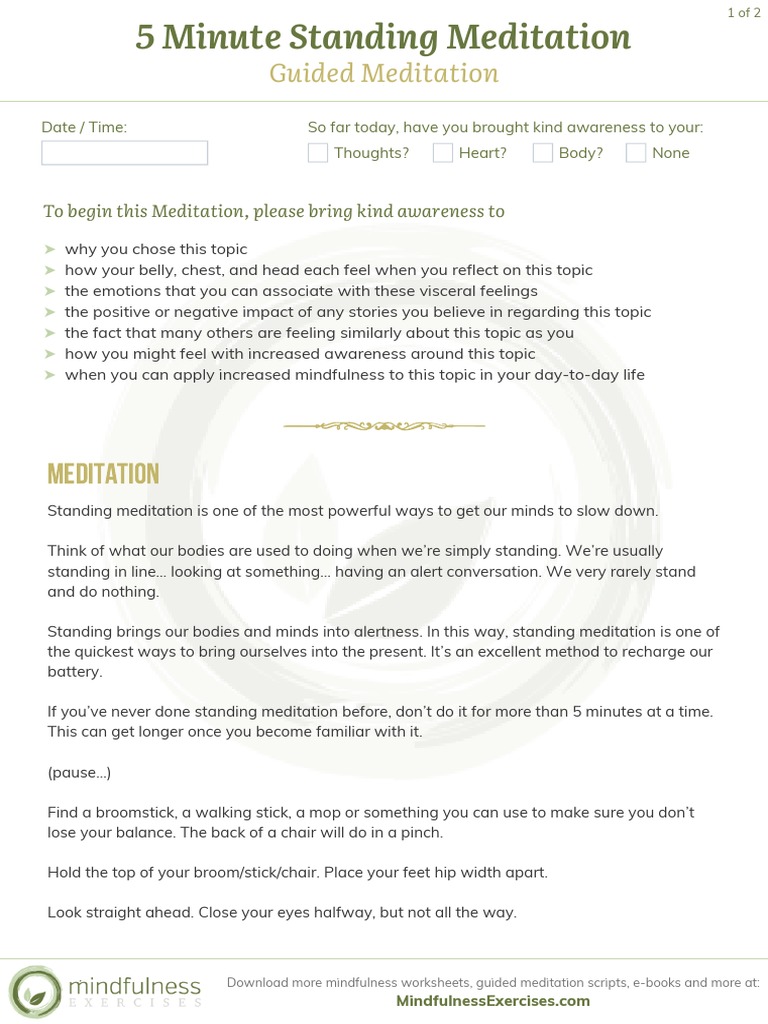 Embracing Acceptance Through Meditation | PDF | Mindfulness | Meditation