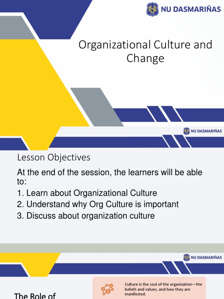 Lec 9 - Organizational Culture and Change | Download Free PDF ...