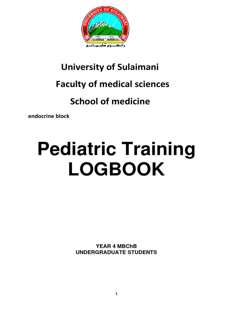 Pediatric Exam Logbook for Students | PDF | Endocrine System | Causes ...