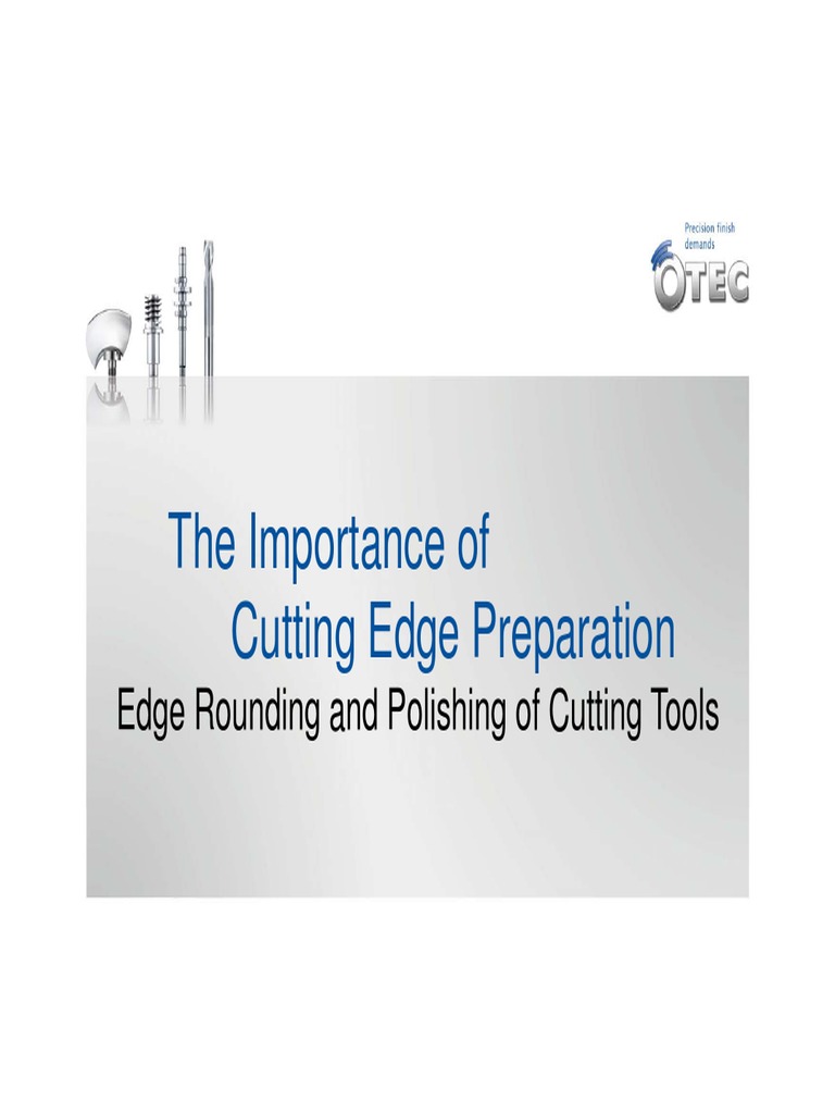 Cutting Tool Edge Preparation Benefits | PDF | Secondary Sector Of The ...