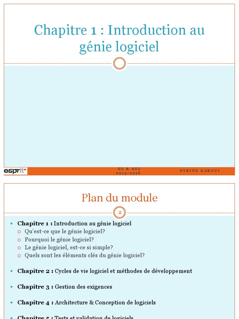 Chap1 GL | PDF | Génie logiciel | Développement de logiciel
