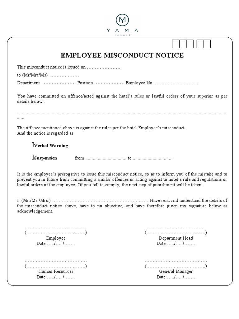 Misconduct Letter | PDF