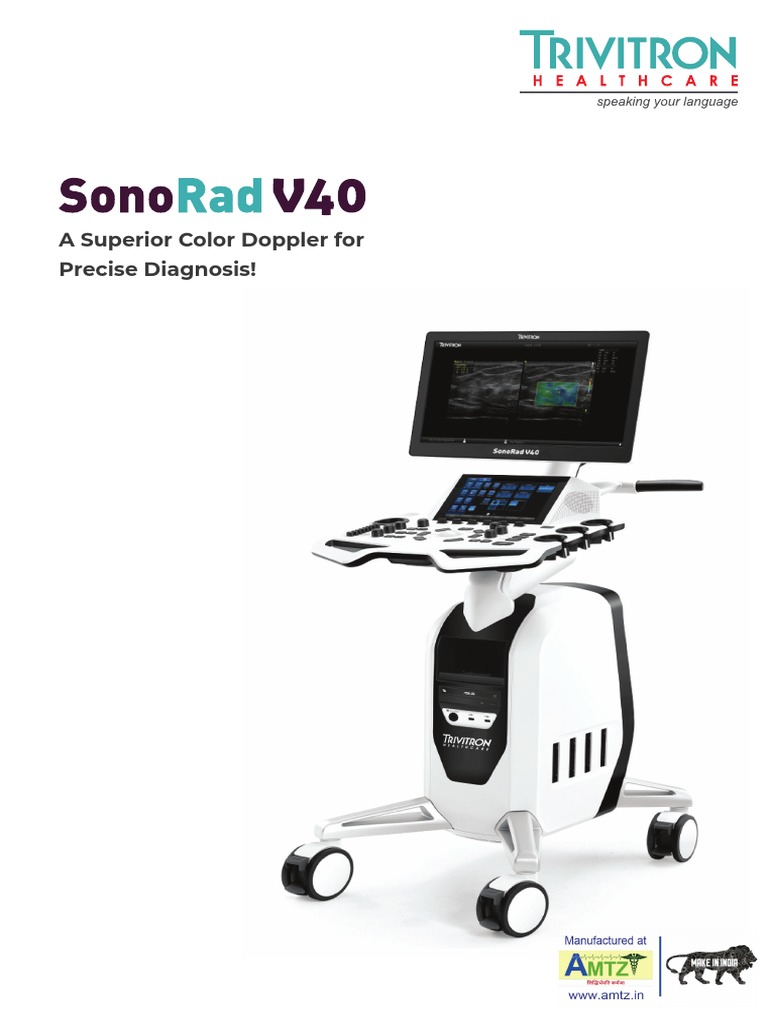 Sonorad V40 | PDF | Touchscreen | Medical Ultrasound