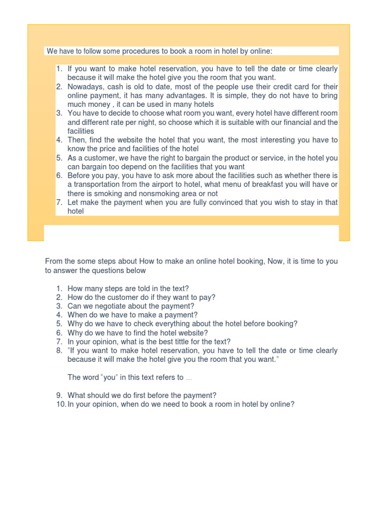 Text Procedure-Exercise | PDF