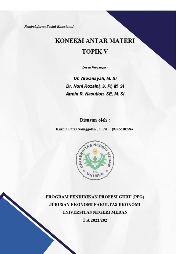 Tabel 5. 5 Panduan Koneksi Antar Materi Topik 5 | PDF