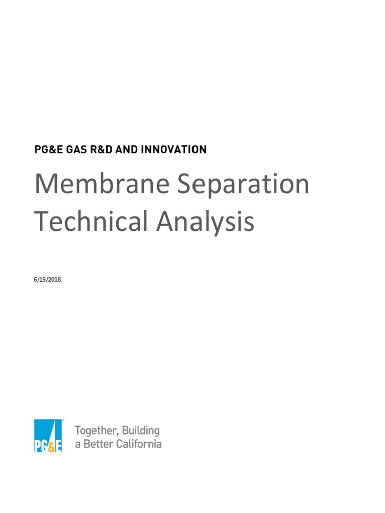 Gas Membrane Separation Analysis | PDF | Diffusion | Biogas