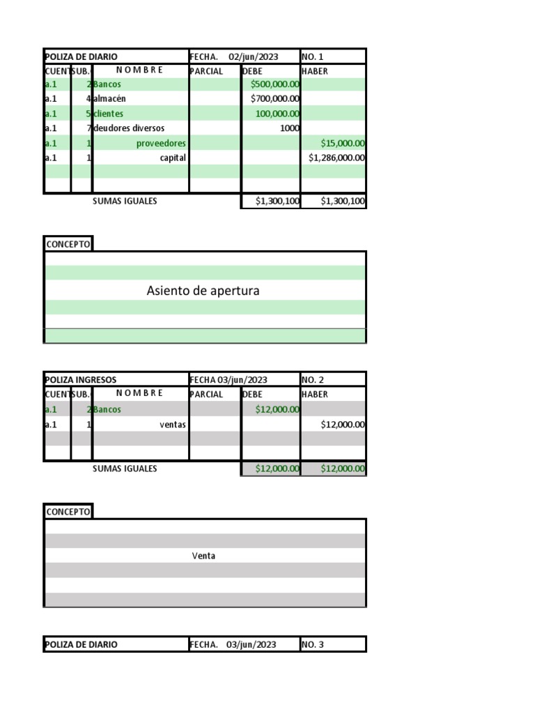 Resumen de Pólizas Contables | PDF | Derecho