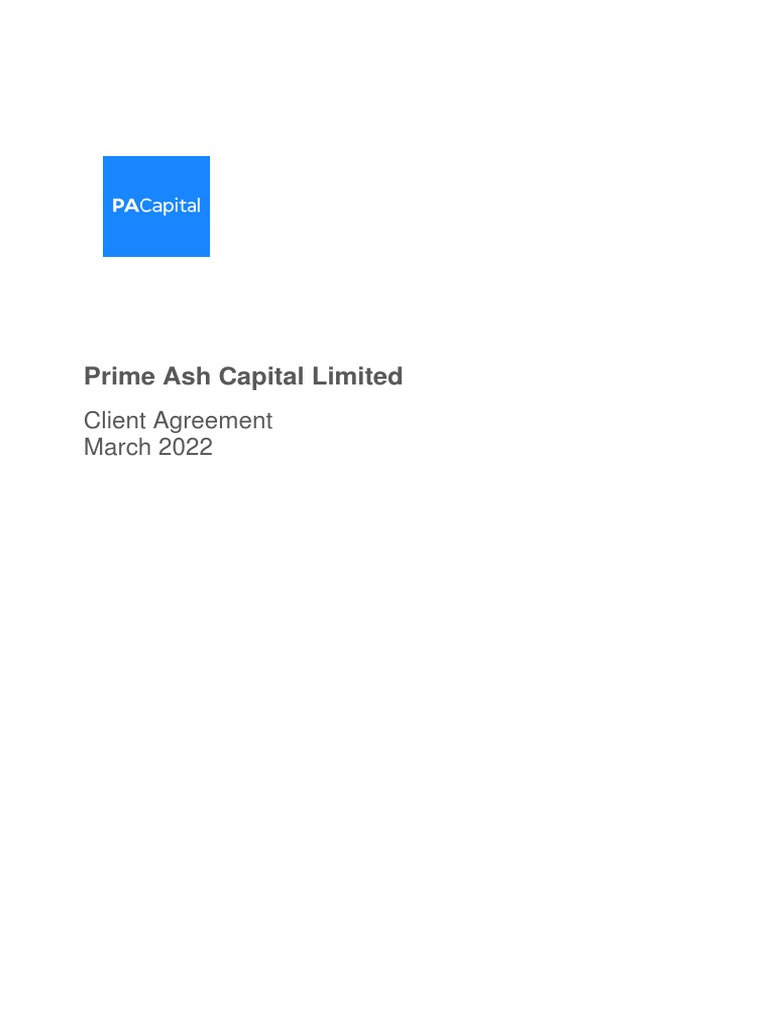 Prime Ash Capital - Client Agreement Version 2.0 | Download Free PDF ...