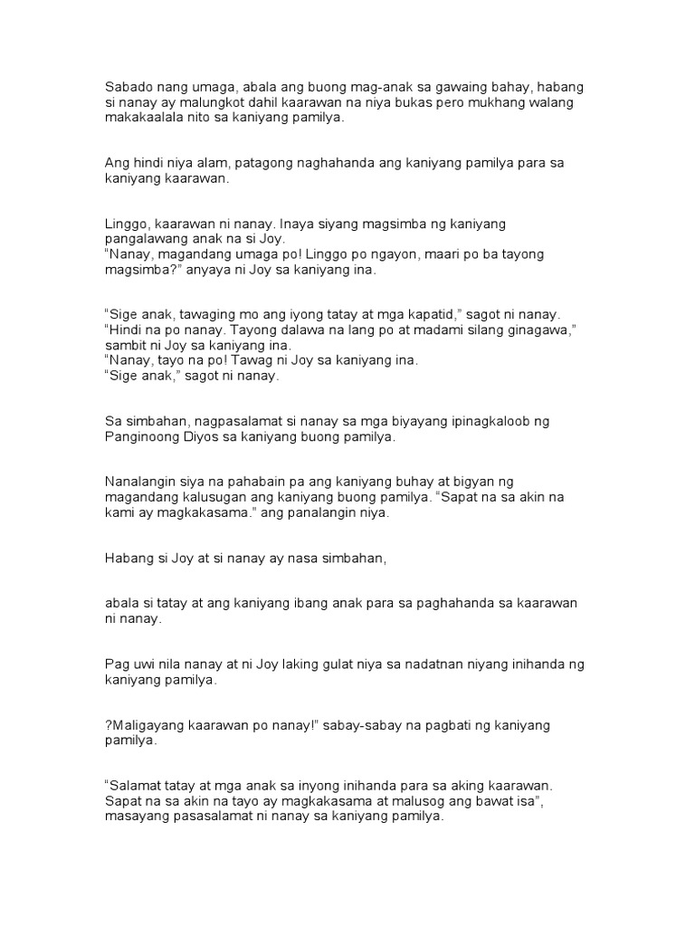 Ang Kaarawan Ni Nanay | PDF
