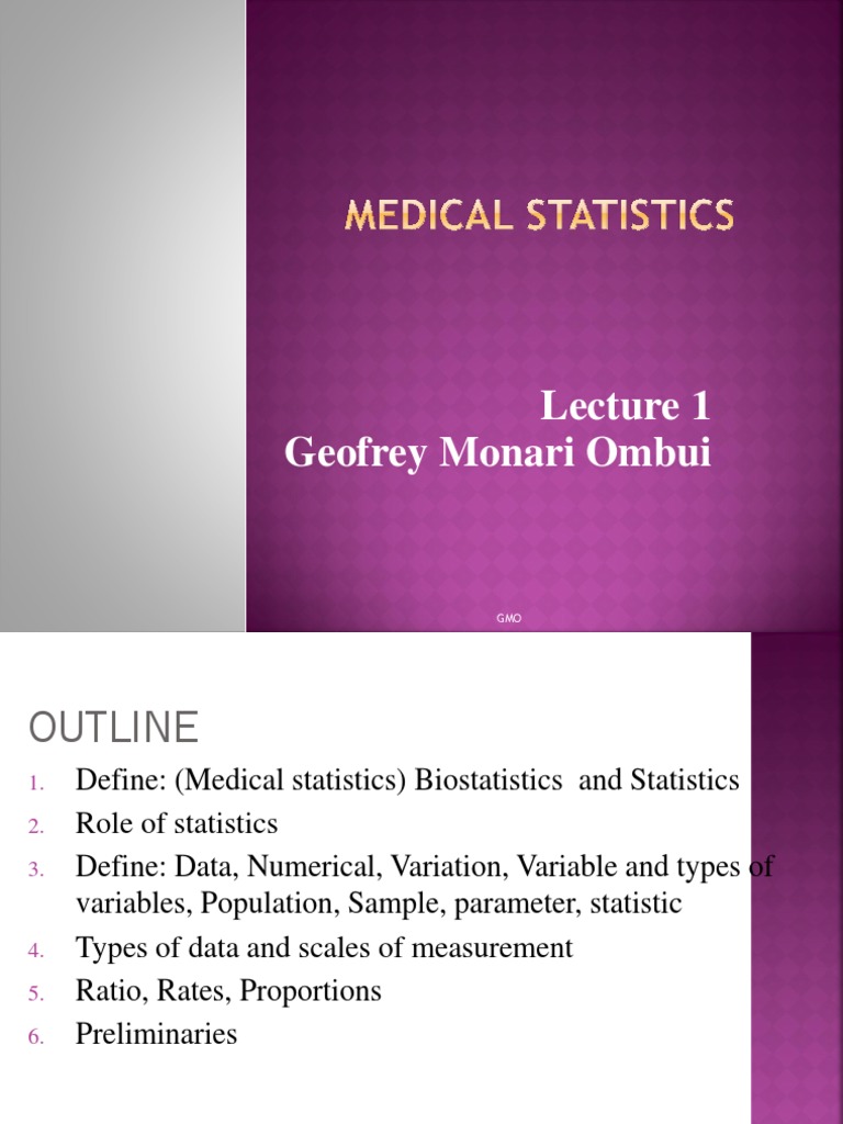 Introduction to Medical Statistics | PDF | Variance | Statistics