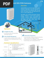 ONT DUAL BAND WIFI 6 ZXHN F6600P Datasheet | PDF | Wi Fi | I Pv6