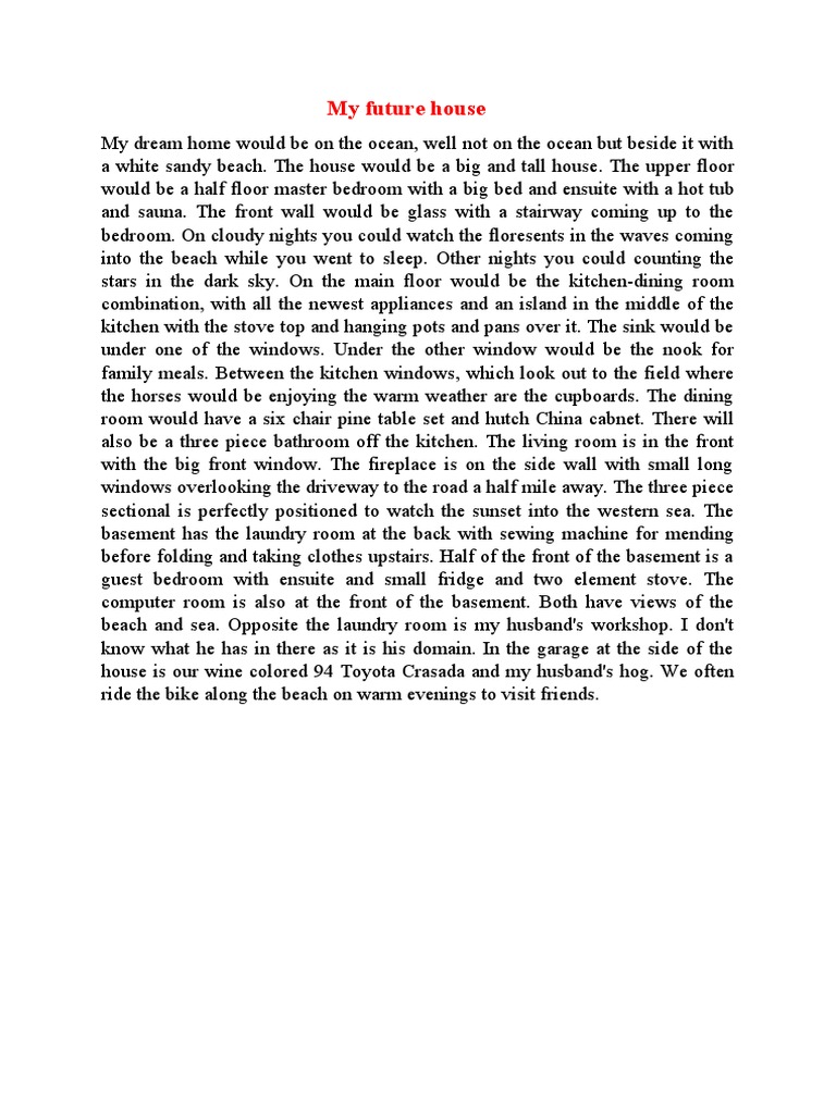 My Future House | PDF