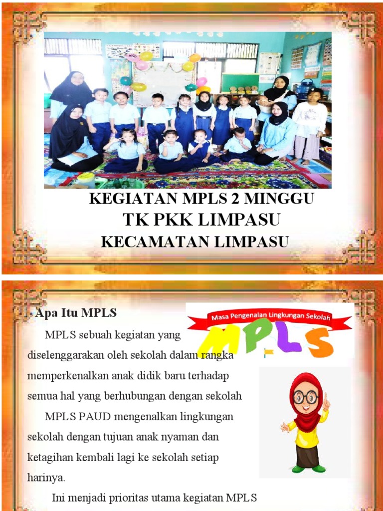 Mpls 2 Minggu TK PKK Limpasu | PDF | Seni & Disiplin Bahasa
