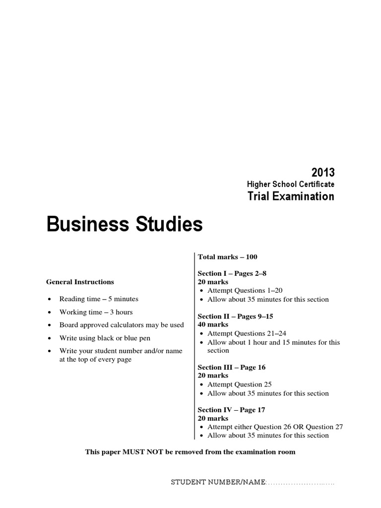 2013 Business - Independent Trial With Solutions | PDF | Employment ...