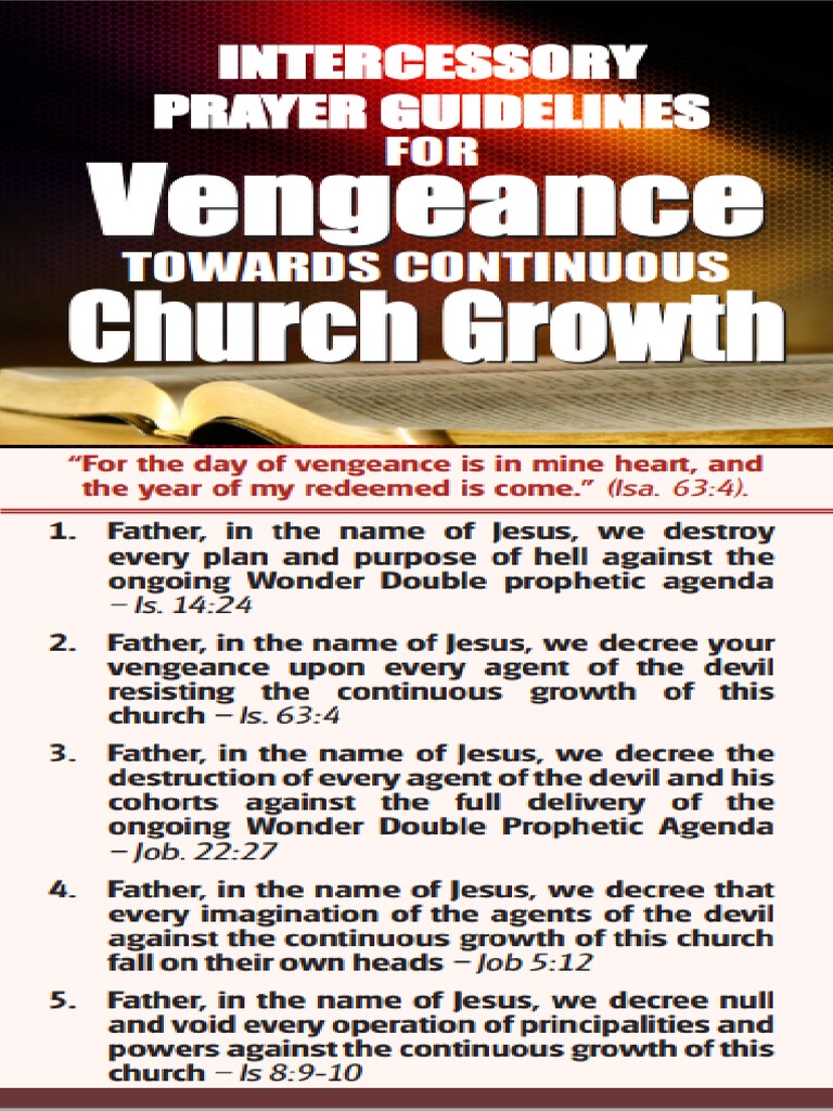 Intercessory Prayer Guidelines For Vengeance Towards Continuous Church Growth | PDF