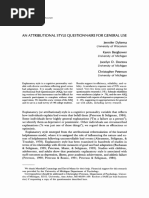 Seligman Attributional Style Questionnaire | PDF | Optimism ...