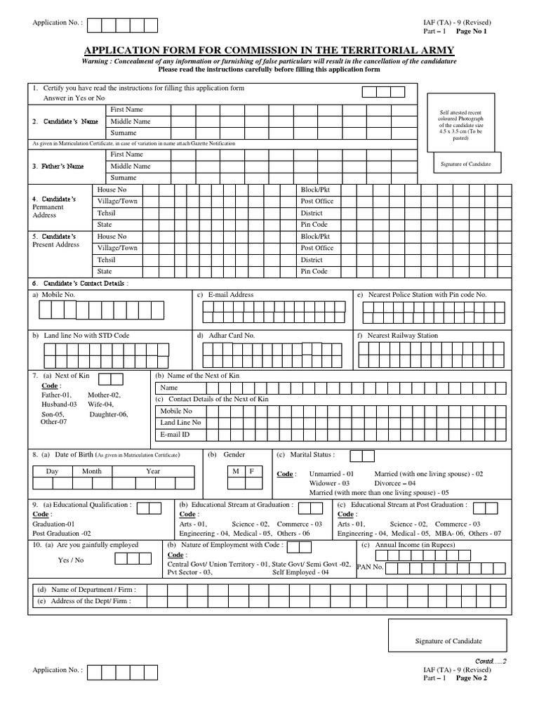 ASB 2022 Appl Form and Instrpdf | PDF | Military Discharge | Justice