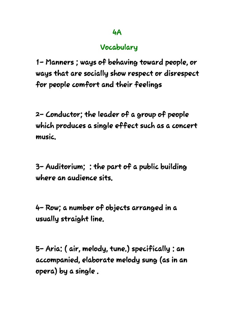 4a, B Vocab English File | PDF | Language Arts & Discipline | Art